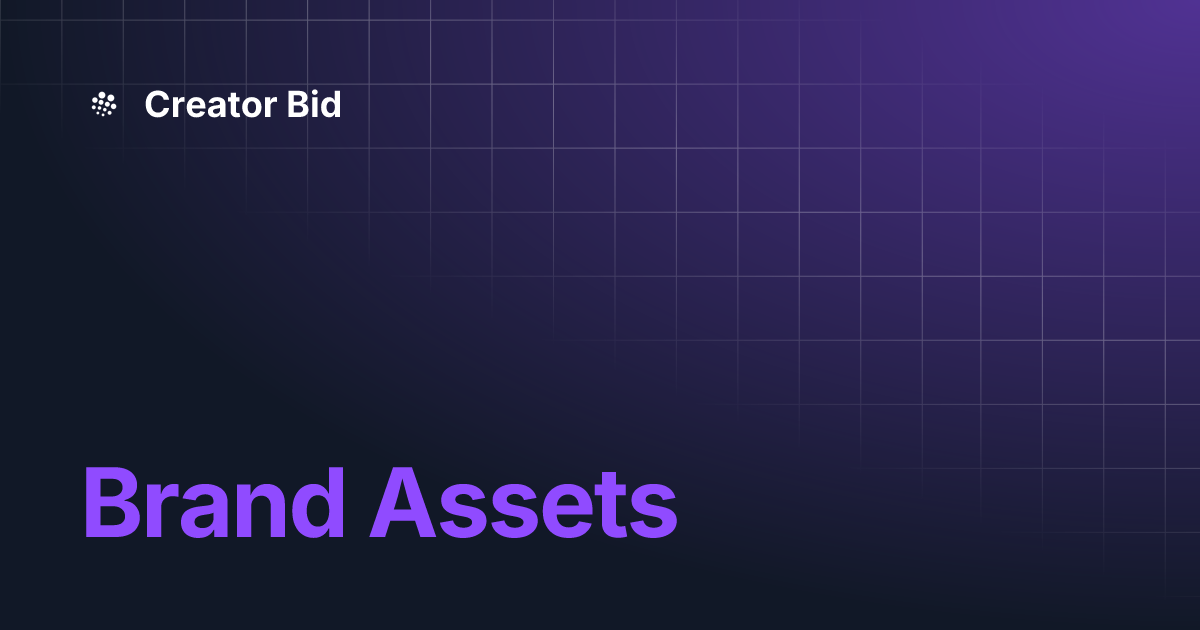 Brand Assets | Creator Bid